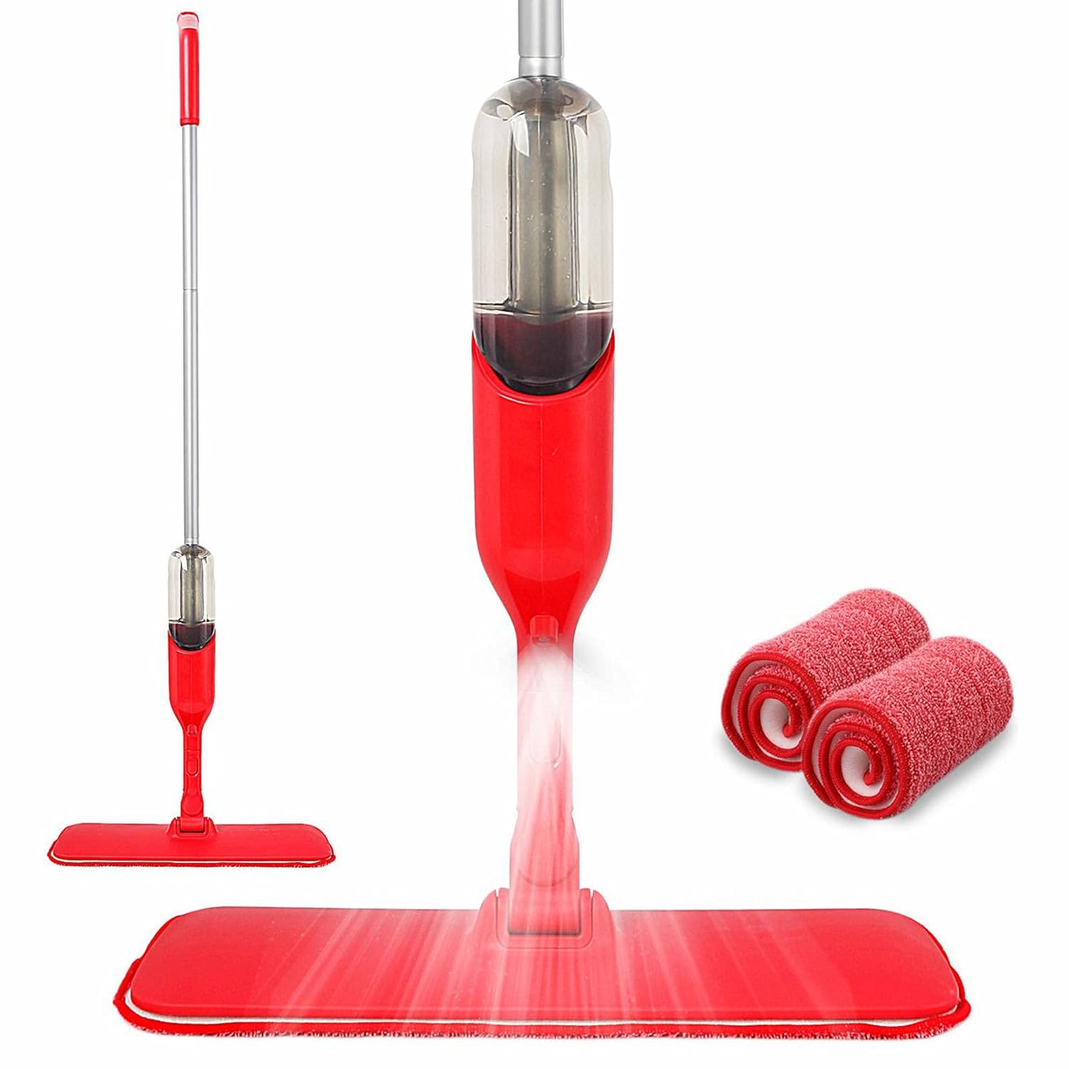CLEANHOME Microfiber Spray Mop for Wood Floor Cleaning with 2 Washable ...