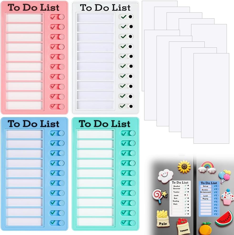 Lot De 4 Tableaux to Do List Chore Chart, Listes De Contrôle Mémo ...