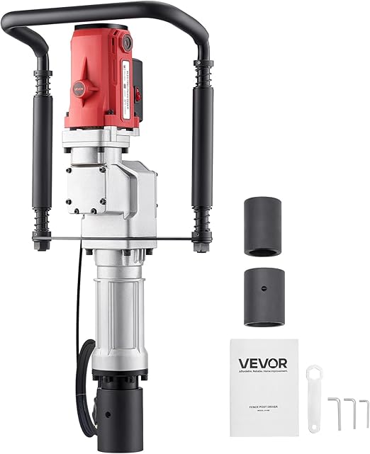 Amazon.com : VEVOR Electric T Post Driver, 2200W Handheld Powerful Post ...