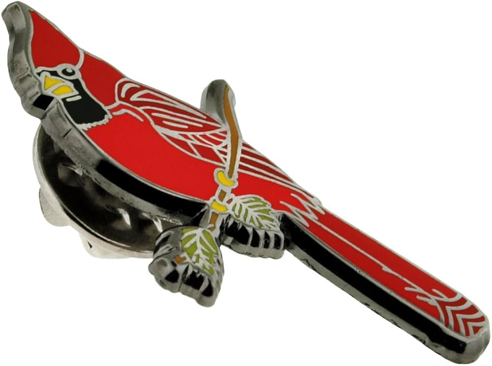 Amazon.com: PinMart's Red Cardinal Jewelry Enamel Bird Lapel Pin ...