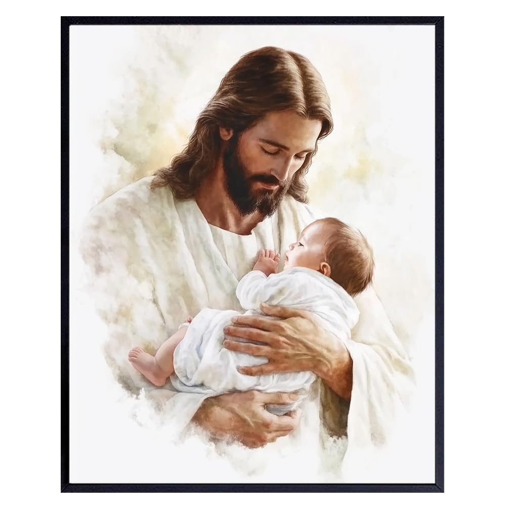 Amazon.com: Christian Decor Baby Nursery Decor - Jesus Wall Art - Baby ...