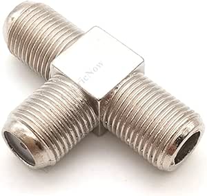 1 pcs F 3 Way Splitter Adapter Socket F Female to 2 Dual F Female T ...