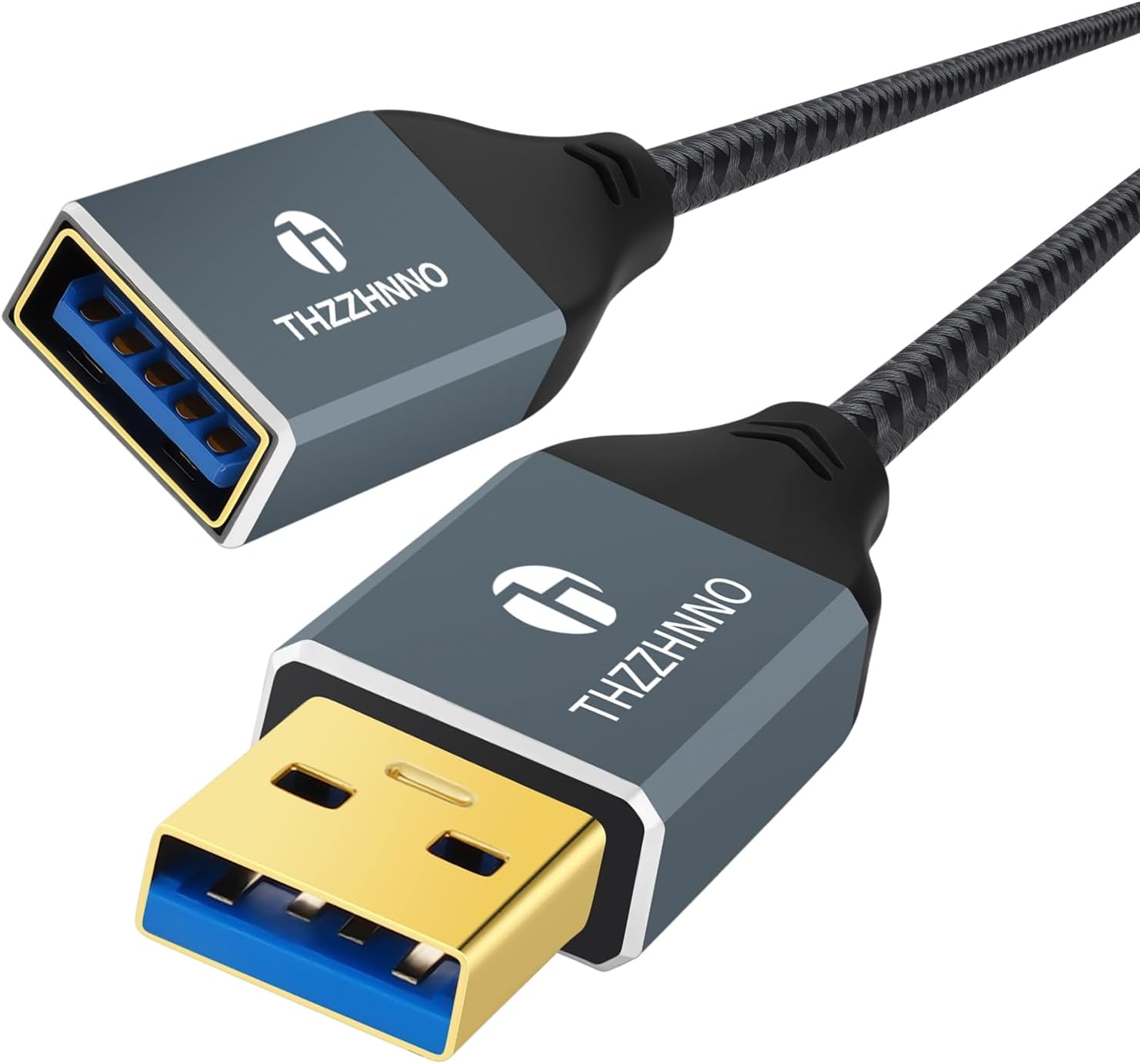 Amazon.com: Thzzhnno USB 3.0 Extension Cable 1.6FT, 5Gbp Type A Male to ...