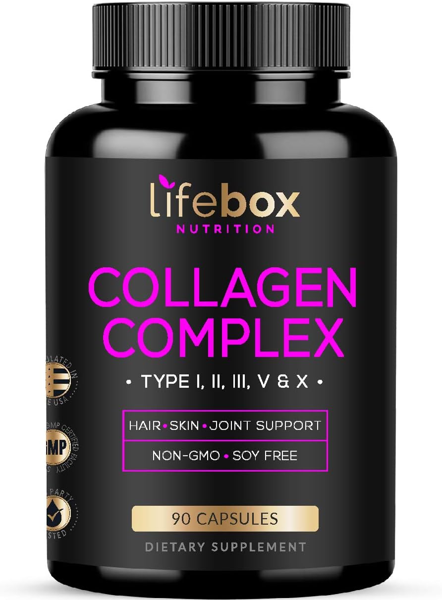 Amazon.com: LIFEBOX NUTRITION Multi Collagen Capsules Complex - Types ...