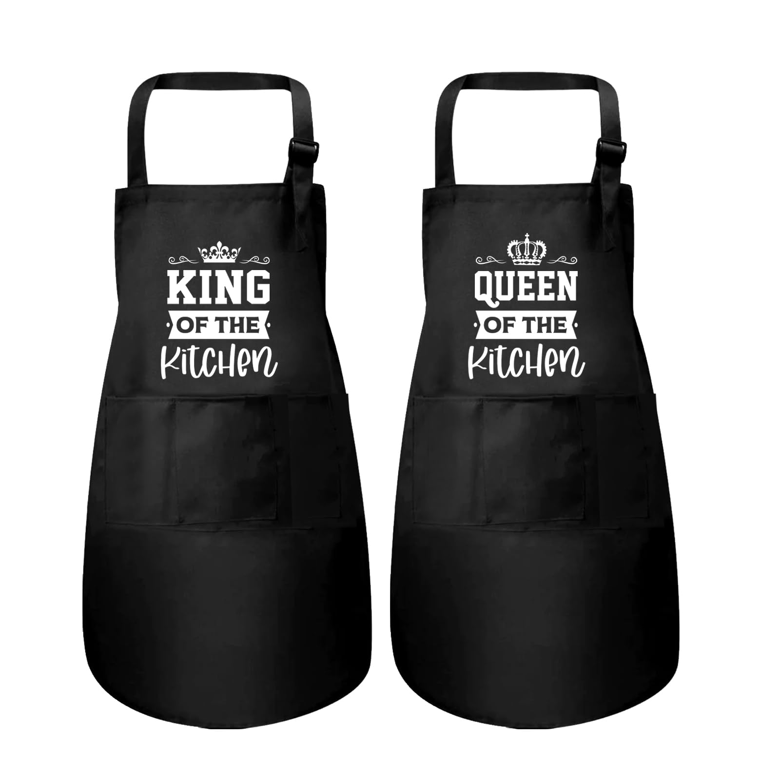 Amazon.com: Generic Cute Couple Apron Set for Fun Cooking & BBQ ...