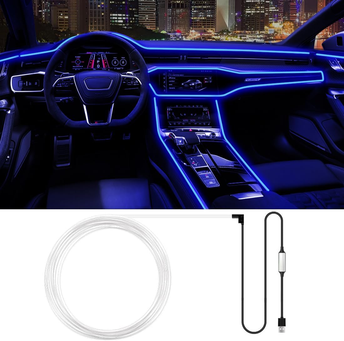 Amazon.com: Interior Car LED Strip Lights, Multicolor Neon Wire Ambient ...