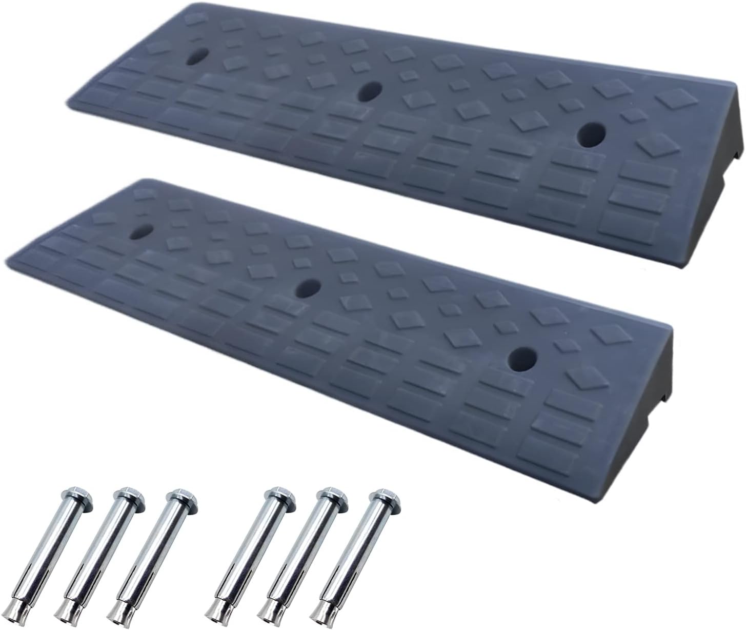 Amazon.com: 2 Pack 3.93" Rubber Curb Ramps， Heavy Duty Driveway Curb ...