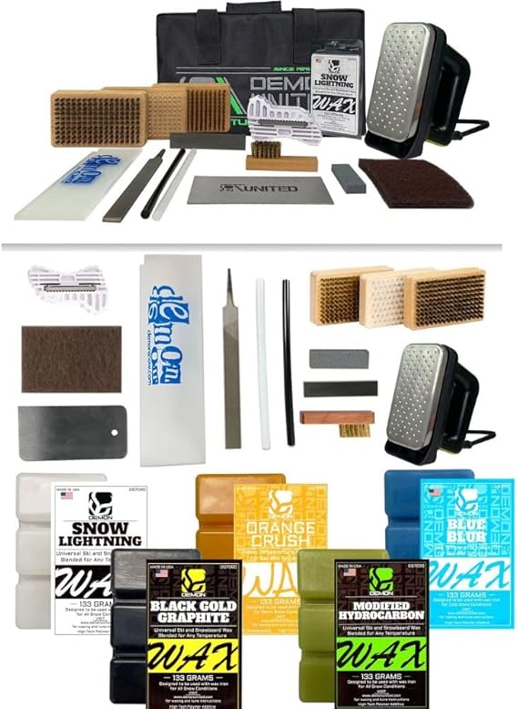 Amazon.com: DEMON UNITED Ski Snowboard Tuning and Waxing Kit with ...