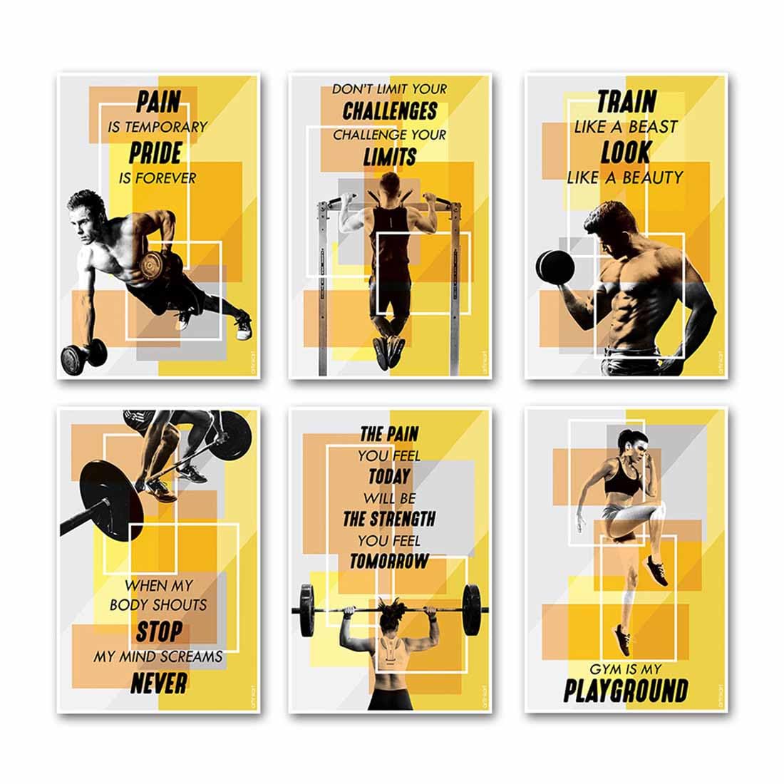 ArtinKart- Fitness Quotes, Gym Poster for Wall, Workout Poster ...
