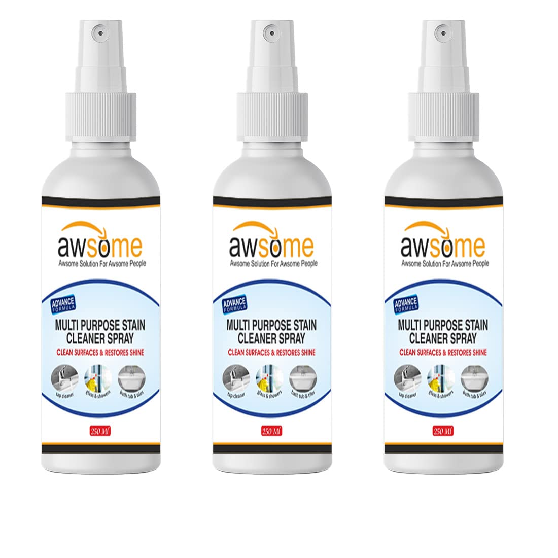 Awsome Multi purpose stain cleaner spray (PACK OF 3) : Amazon.in ...