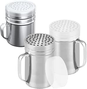 Amazon.com: [2-pcs] 14oz Metal Parmesan Cheese Shakers (Large Holes ...