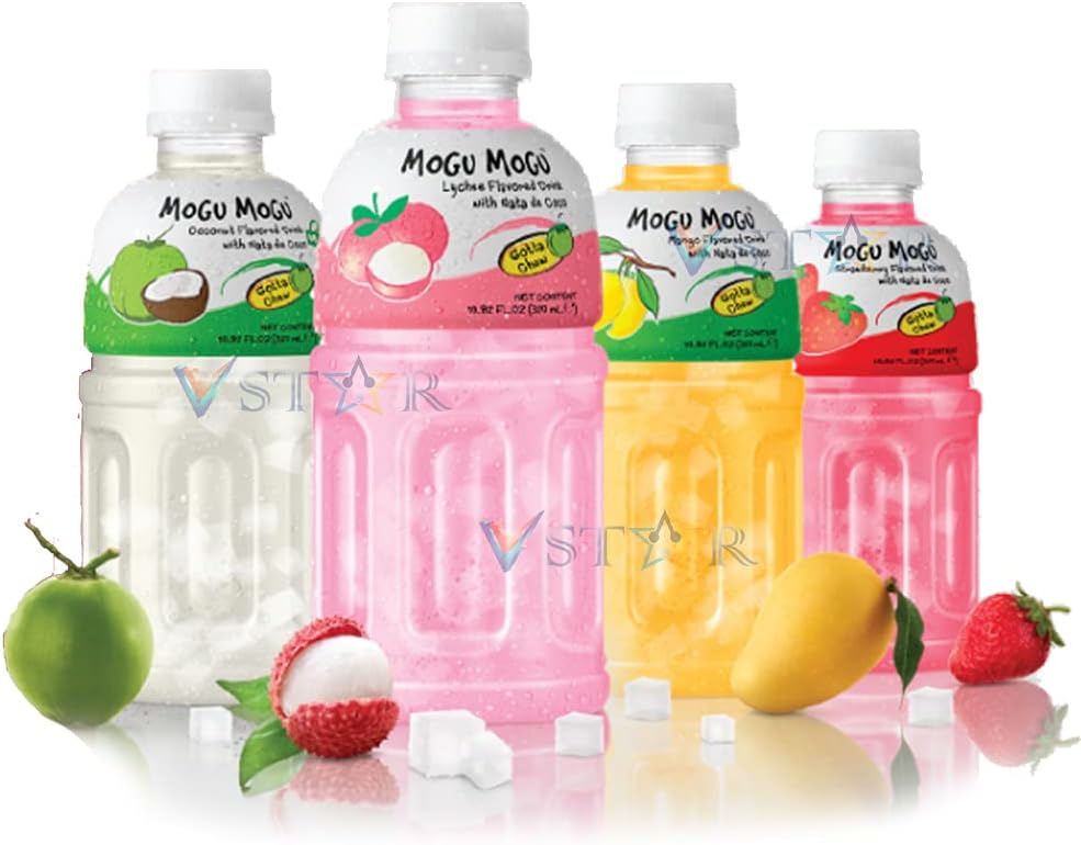 Mogu Mogu Lychee Flavoured Drink with Nata De Coco | Refreshing Asian ...