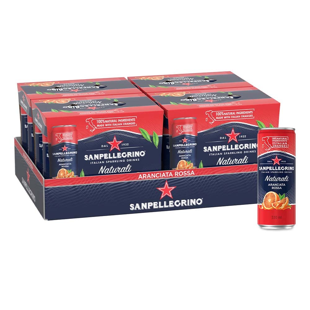 Amazon.com : San Pellegrino Naturali Italian Sparkling Drink Aranciata Rossa, Blood Orange, 330 ...