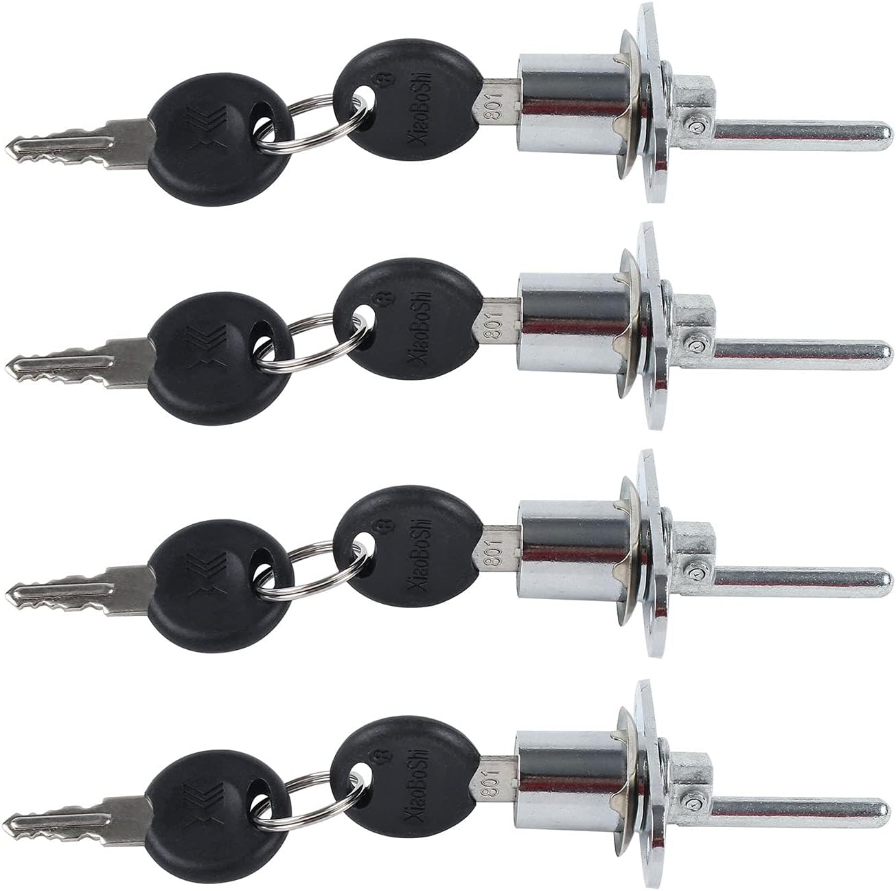 QOPAHI 4 Piece Drawer Locks Filing Cabinet Lock with Key for Wardrobe ...