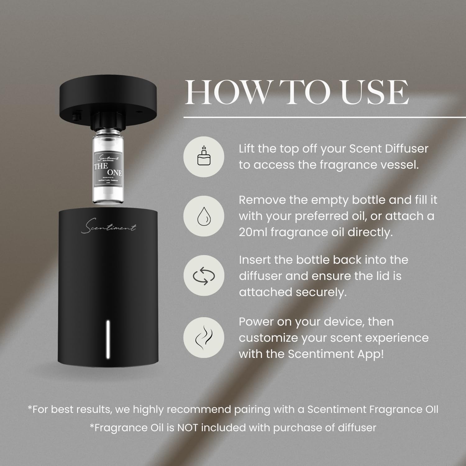 Scentiment Mini Silver Diffuser Discovery Kit Instruction Manual