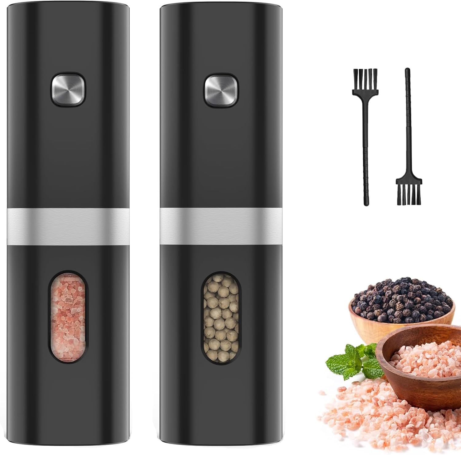 Amazon.com: G4S3 Electric Pepper Grinder 2 Pack, Battery Operated Salt ...