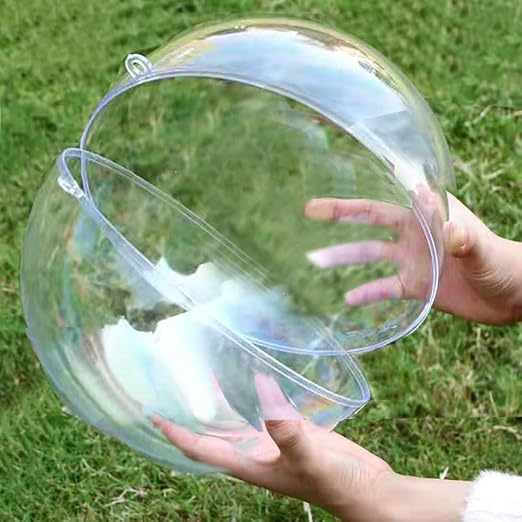 Amazon.com: 7Queen 200mm/8inch Extra Large Clear Ball Ornaments, Big ...