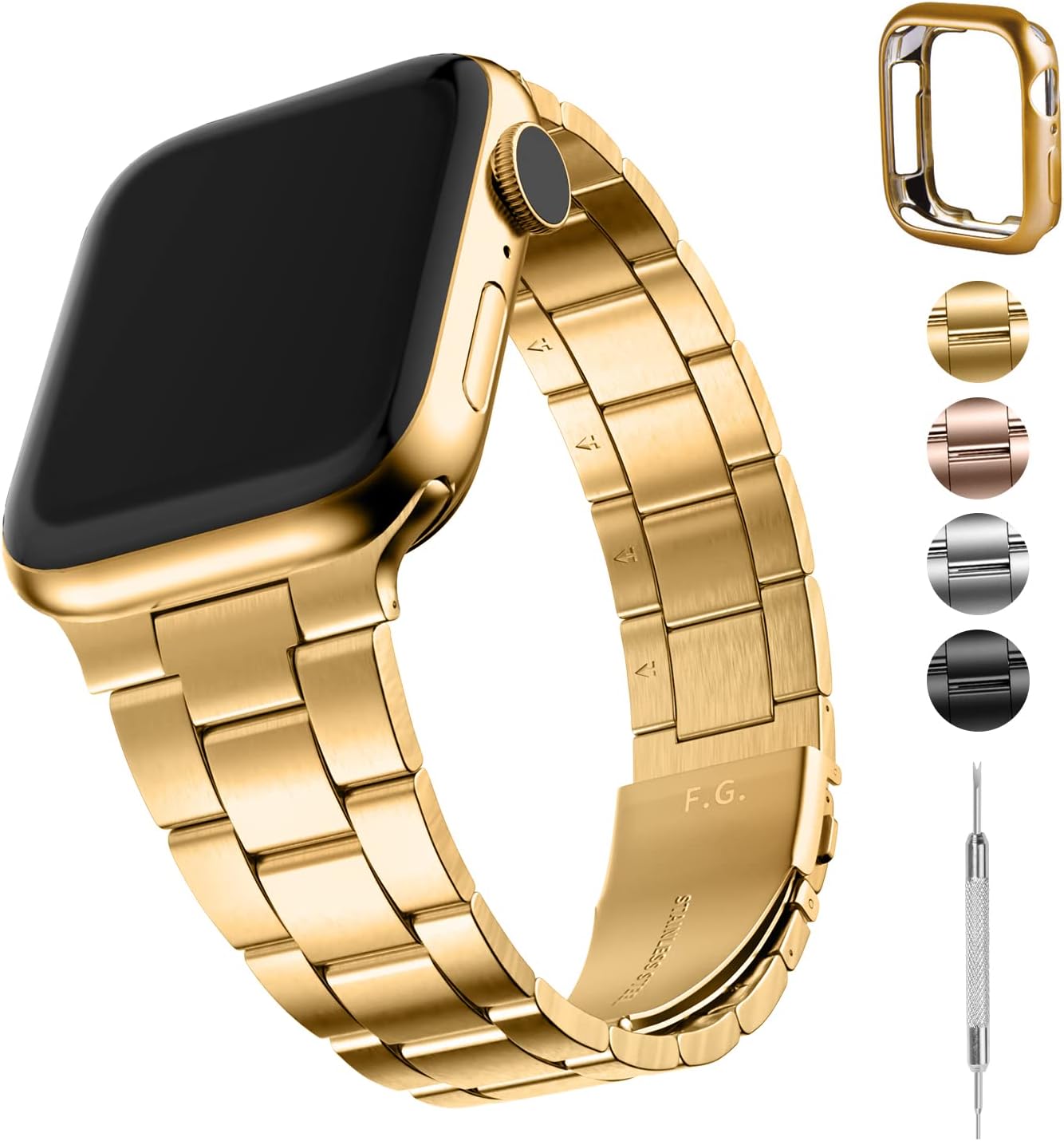 Amazon.com: Fullmosa No Tools Needed Compatible Apple Watch Band 49/45 ...