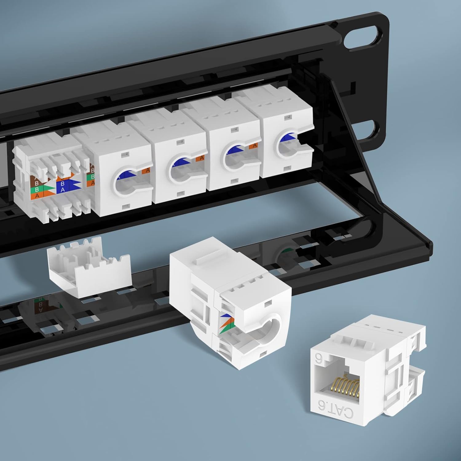 LEENUE RJ45 Keystone Jack con LED 25 Pack Cat6 Keystone Jack ...