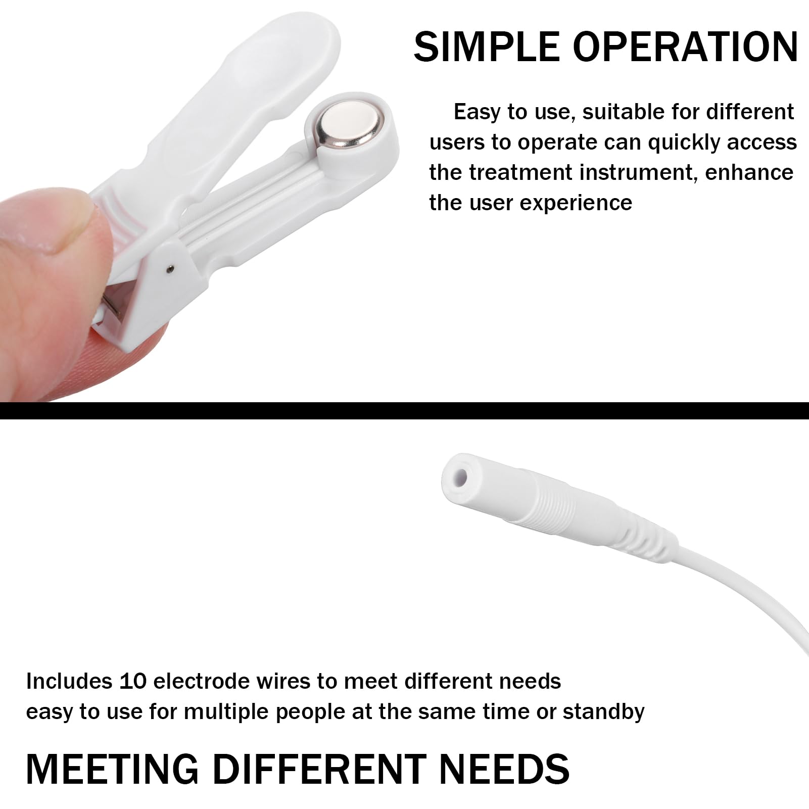 Snapklik.com : Baxnore 10 Pcs 2.0mm Ear Clip Electrodes For TENS Unit ...