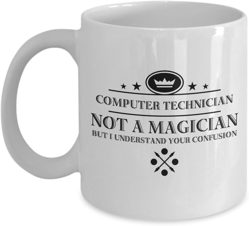 Amazon.com: Computer Technician Coffee Mug - Funny Ceramic Tea Cup Gift ...