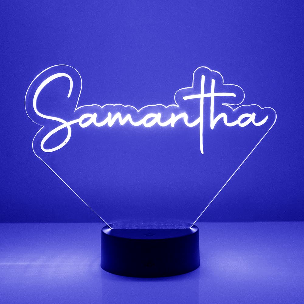 MMS Name LED Night Light Lamp, Personalized with Your Name or Text ...