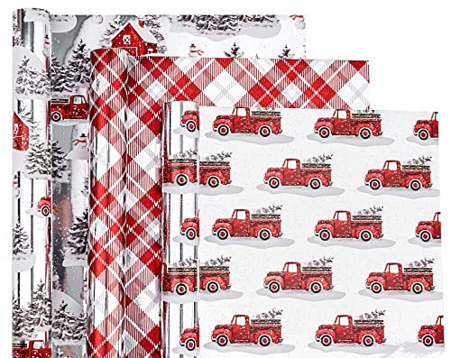 Snapklik.com : WRAPAHOLIC Christmas Wrapping Paper Roll - Mini Roll - 3 ...