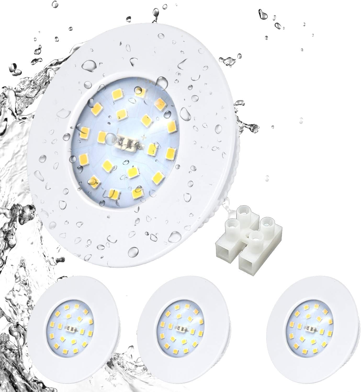 Wondlumi 6x Spot LED Encastrable Salle de Bain 5W,Extra Plat 30mm Blanc ...