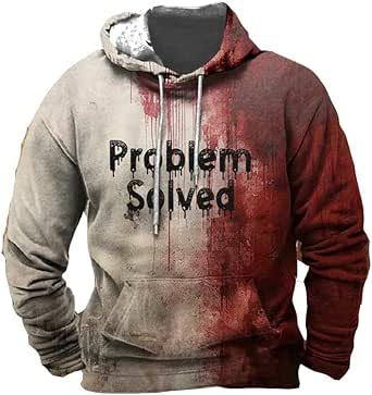 Amazon.com: Bloody Problem Solved Halloween Print T-Shirt Horror ...