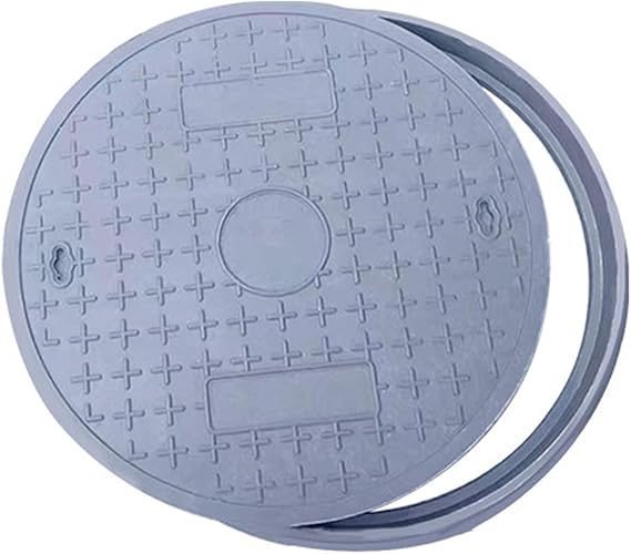 Amazon.com: Round Sewage Basin Manhole Cover, Grey FRP Solid Septic ...