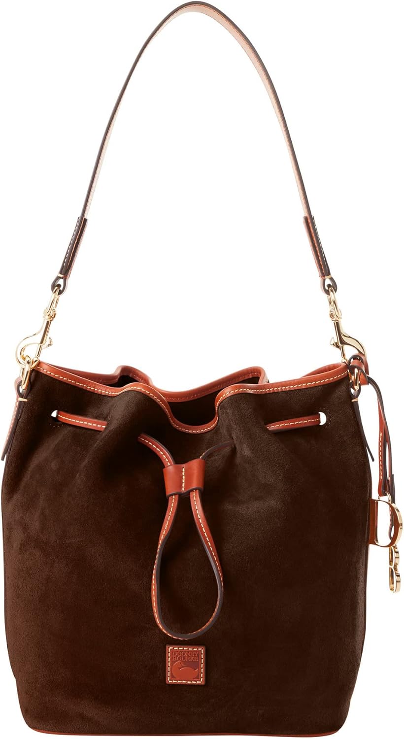 Dooney & Bourke Handbag, Suede Drawstring - Brown Tmoro: Handbags ...