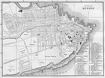 QUÉBEC QUEBEC CITY: Antique City Town map plan, 1893: 0887440104075 ...