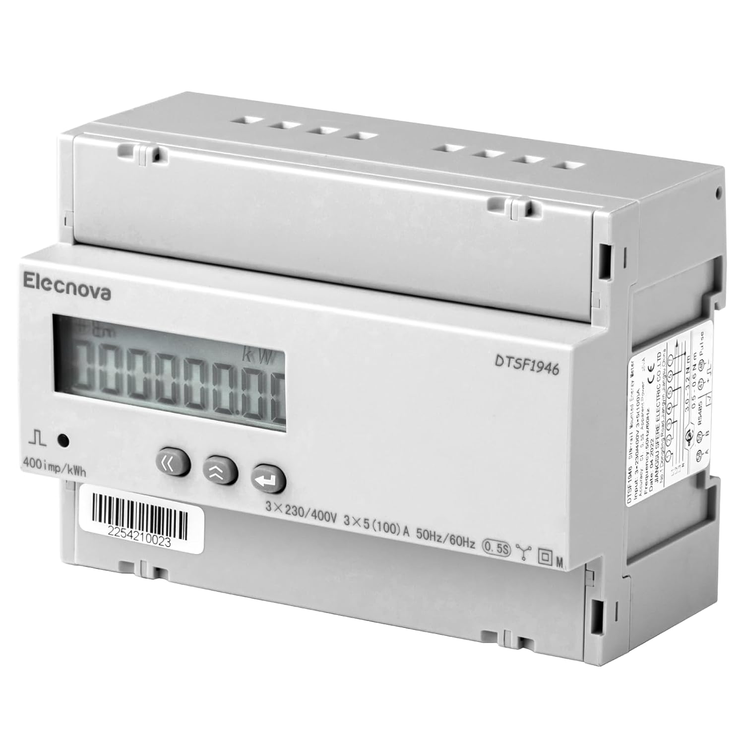 Elecnova Energy Meter, Three Phase AC 230V 5(100) A 50/60Hz, Multimeter ...