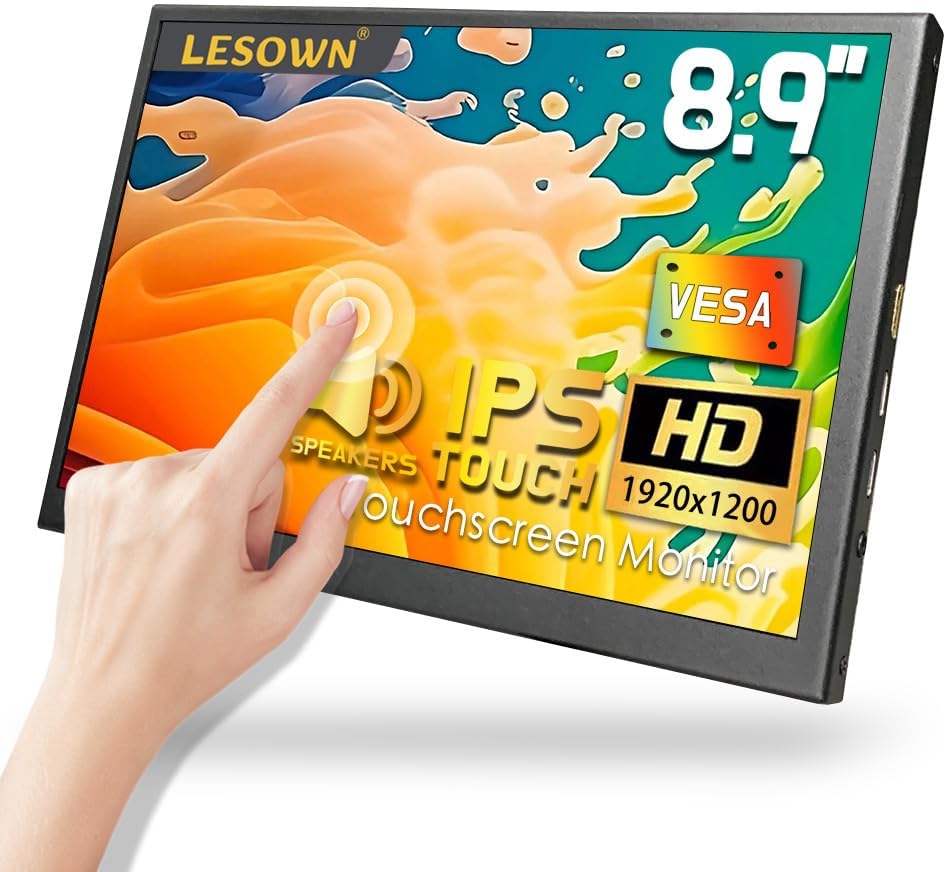 Amazon.com: LESOWN USB C 8.9 inch Portable HDMI Monitor 1920x1200 IPS ...