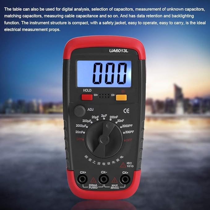 A sixx Capacitor Tester, Capacitance Meter, Portable Capacimeter, LCD ...