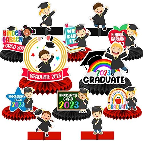 Amazon.com: Kindergarten Grad 2023 Honeycomb Centerpieces Happy ...