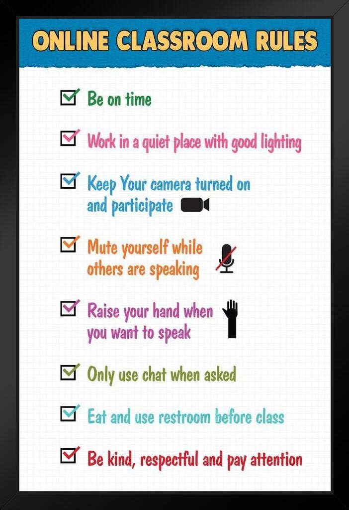 Buy Poster Foundry Online Classroom Rules Educational School Teacher ...