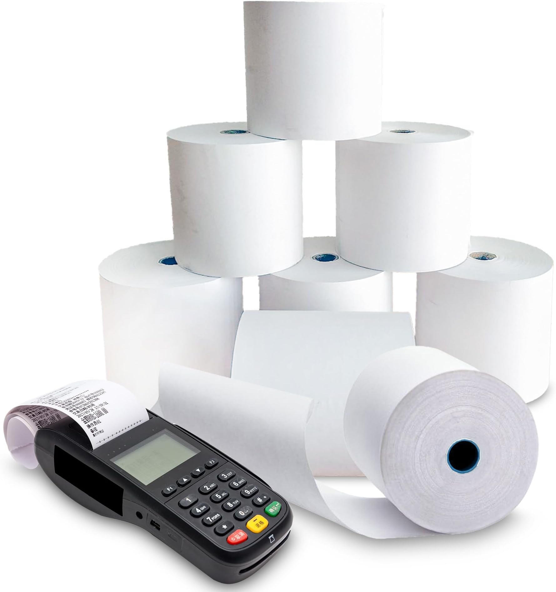 Papel Datafono - Papel TPV, Térmico de 57 x40x12 mm libre de BPA ...