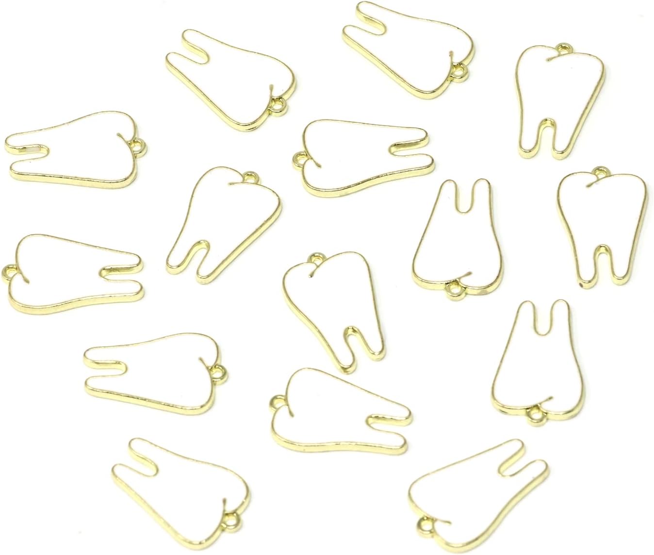 Amazon.com: Honbay 15PCS Enamel Alloy Tooth Charms Pendant Heathy Teeth ...