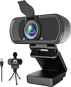 Amazon.com: Webcam HD 1080p ,Live Streaming HD Camera with Stereo ...