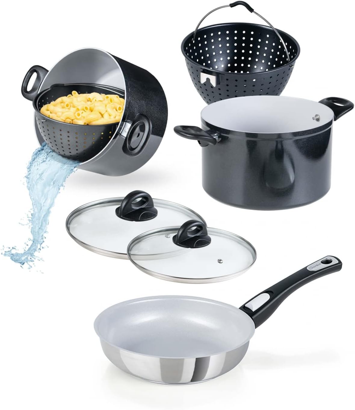 Amazon.de: Kelton Pfannenset Töpfe Set 3 in 1 mit Deckel und ...