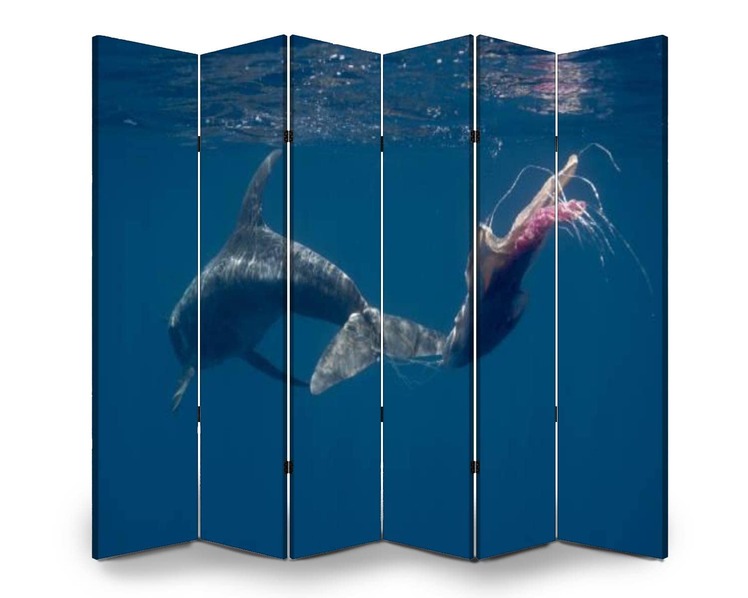 Wood Screen Room Divider Rissos Dolphin Sri Lanka Folding Screen ...