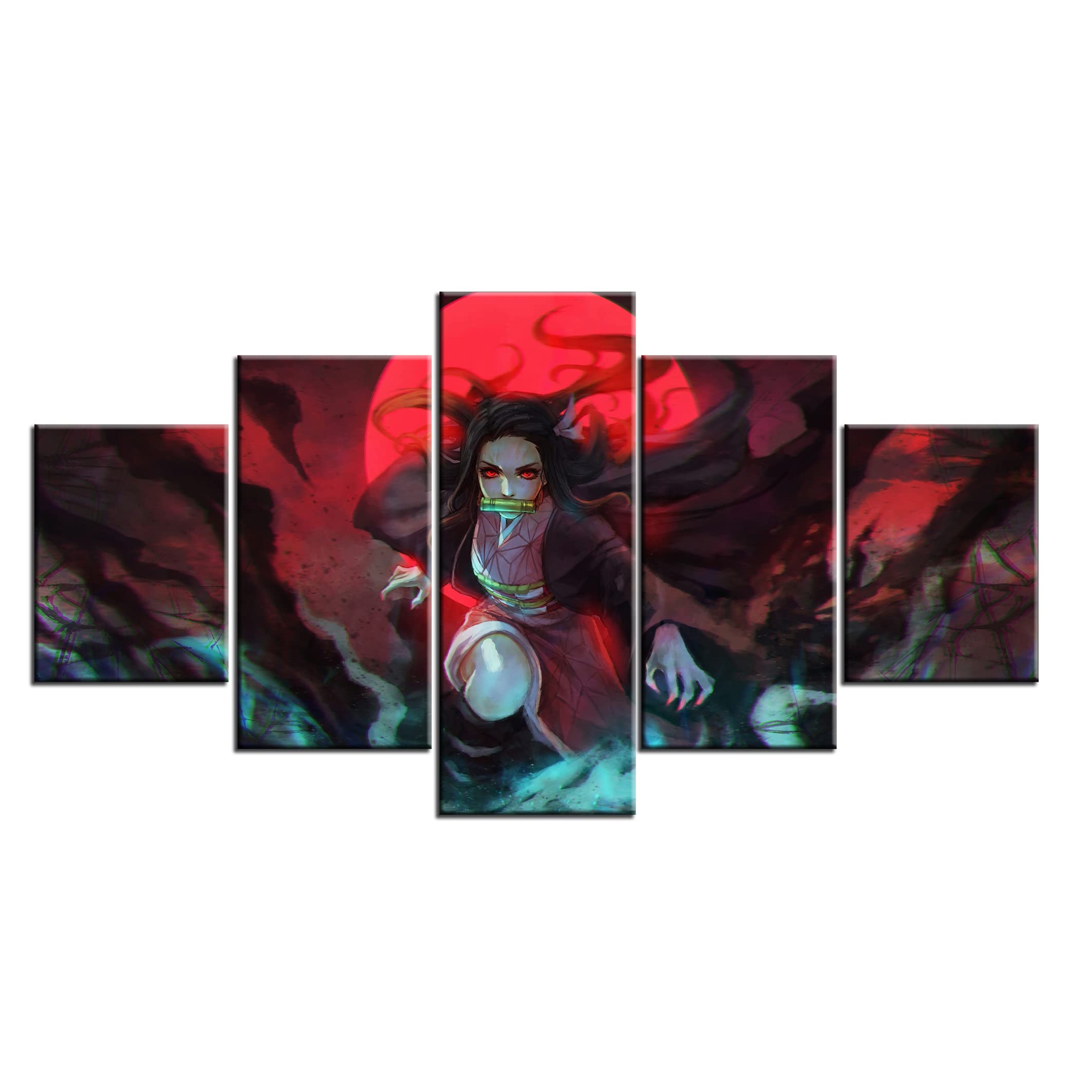 Demon Slayer Nezuko Poster Anime Canvas Wall Art Kimetsu No ...