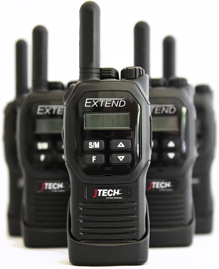 JTECH Extender la radio bidireccional de 2 canales con cargador y ...