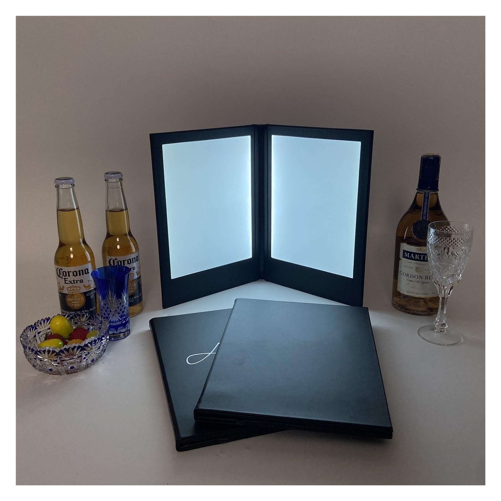 Amazon.com: Customizable Illuminated Menu, Rechargeable Menu Cover ...