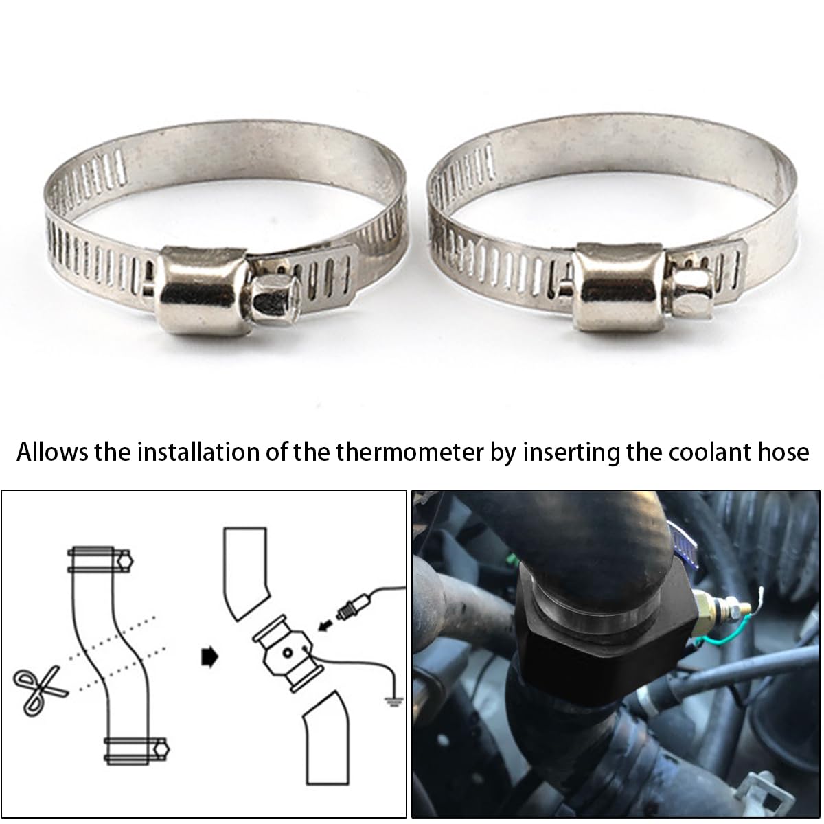 Snapklik.com : AICEL Water Temp Hose Adapter, Aluminum Temperature ...
