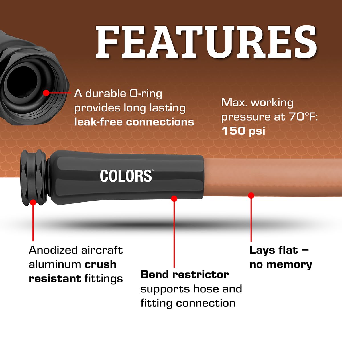 Snapklik.com : Colors Garden Hose 5/8 In. X 25 Ft., Lightweight All ...