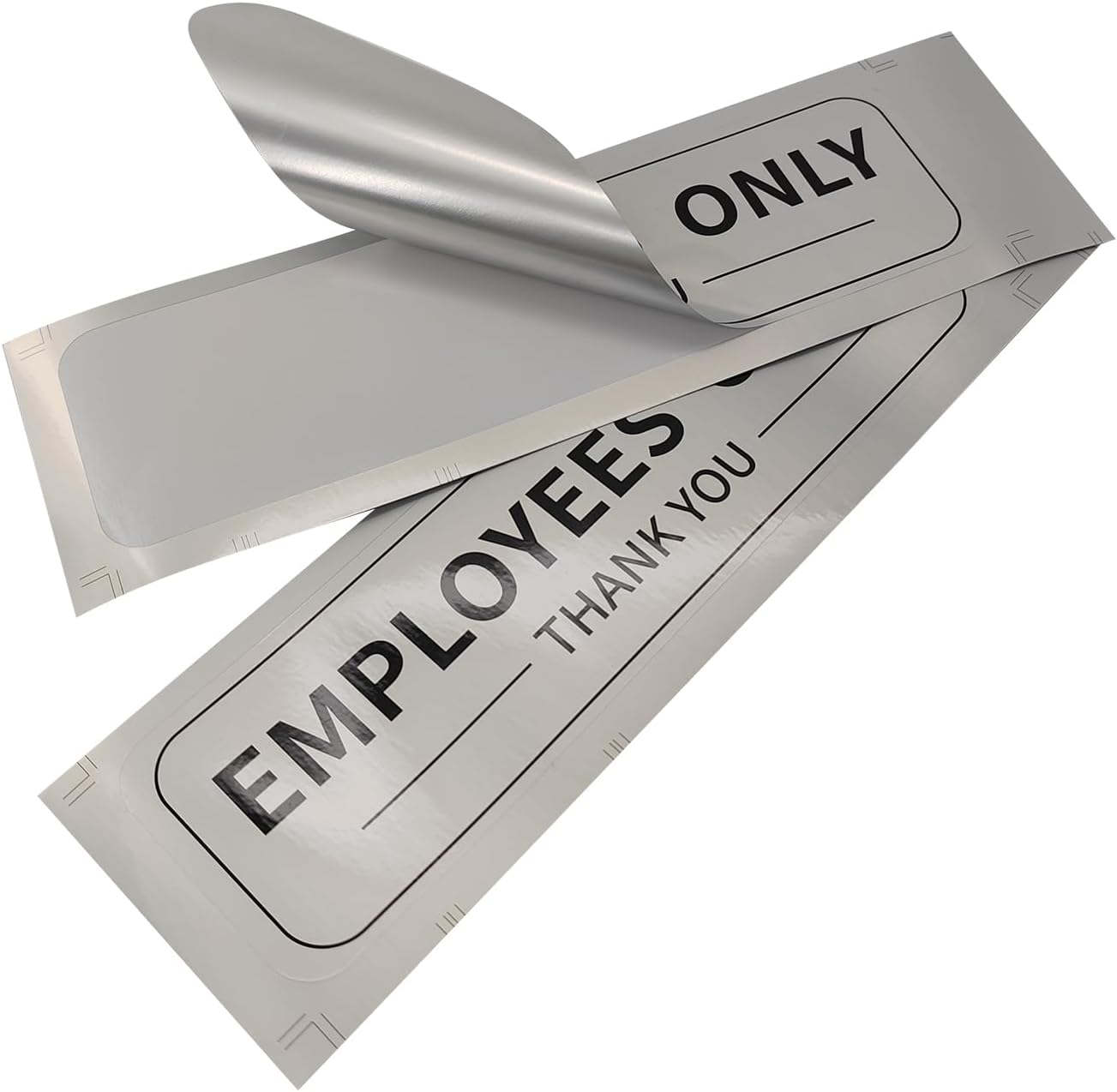 Amazon.com : VIECAM 2pcs "EMPLOYEES ONLY" Sign Stickers with Metal-like ...