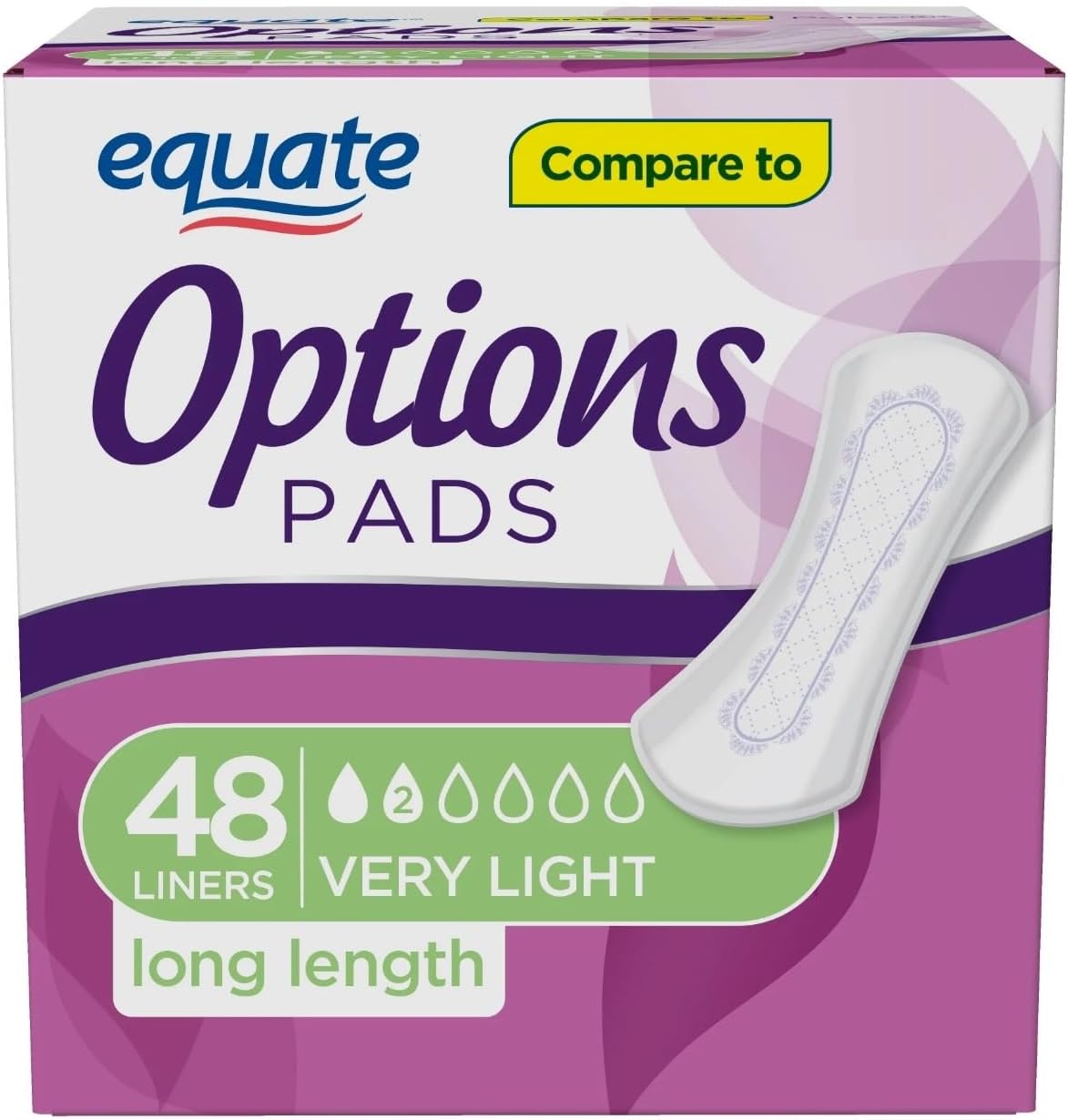 Amazon.com: Equate Options Liners Light Bladder Leakage Protection ...