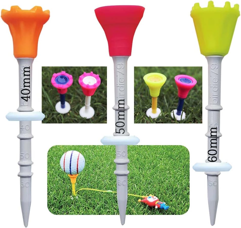 BIRDIE79 Upgraded Premium Big Head(Silicone) Golf Tees 3-1/4 – Height ...